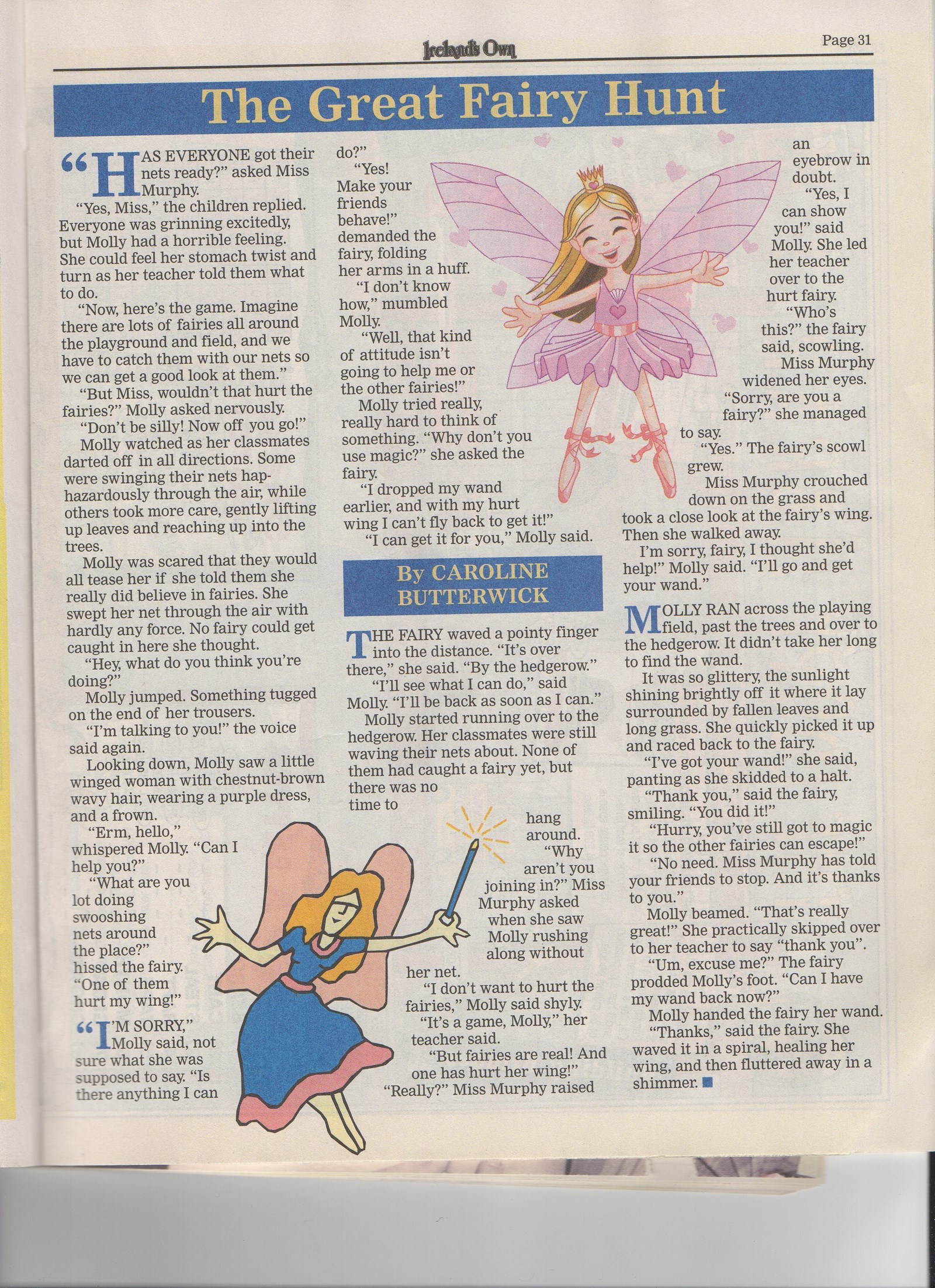 Ireland’s Own – The Great Fairy Hunt children’s story – Caroline Butterwick